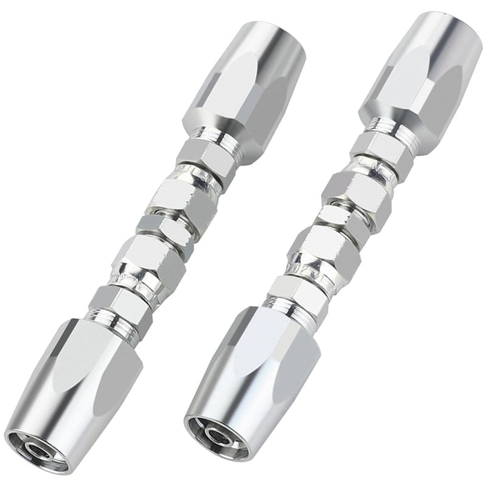 2PCS Reusable Hydraulic Fittings 3/8Inch ID Hydraulic Hose Field Repair ...