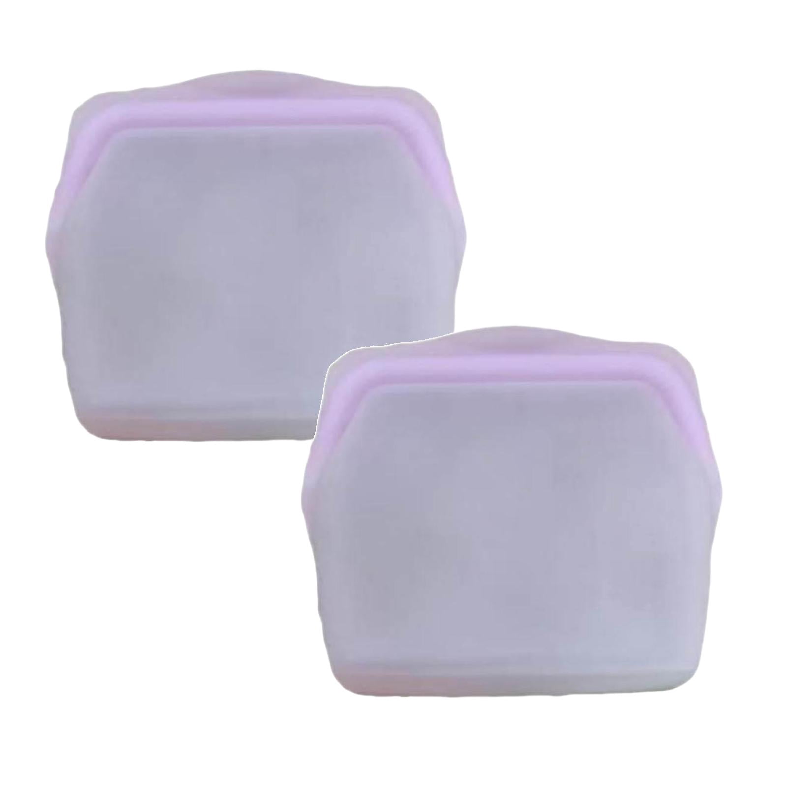 2PCS Reusable Silicone Food Storage Bags Microwaveable, LeakProof ...