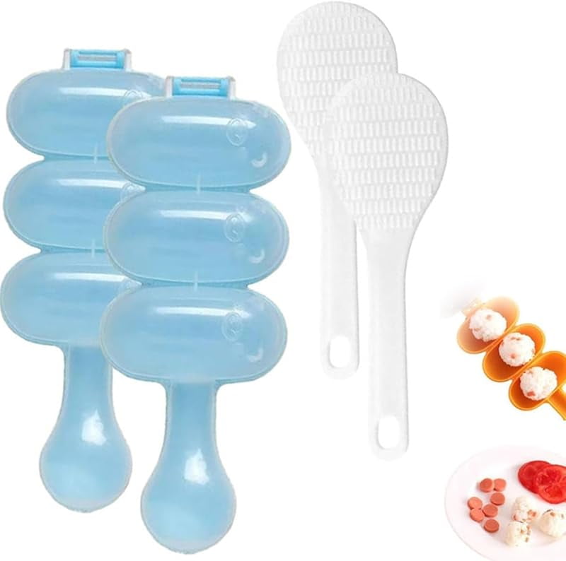 2PCS Rice Ball Shaker Set, Easy DIY Rice Ball Maker Mold with Mini ...
