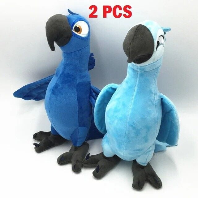2PCS Rio 2 Blue Parrot Plush Toy 11.8in Blu Jewel Bird Doll Cute Rio 2 ...