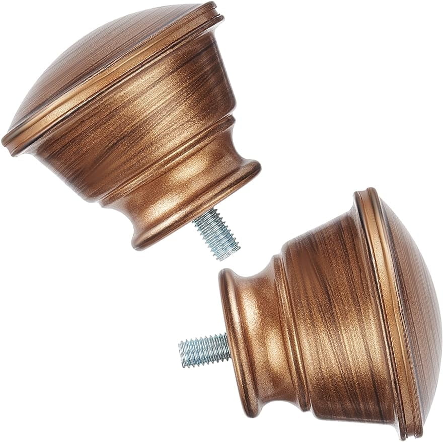 2PCS Round Curtain Rod Finials Replacement Finials Drapery Pole Ball ...