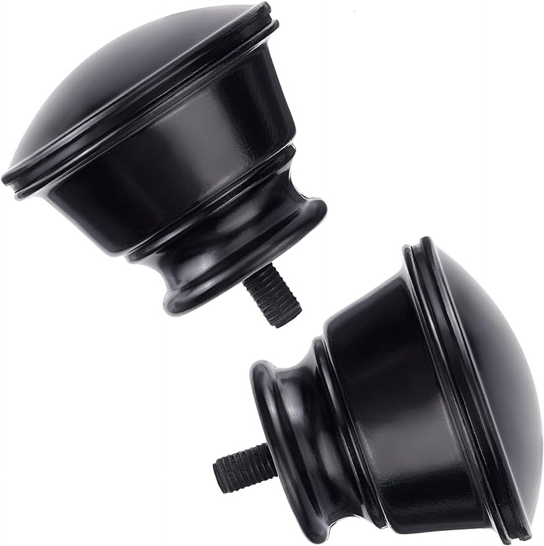 2PCS Round Curtain Rod Finials Replacement Finials Drapery Pole Ball ...