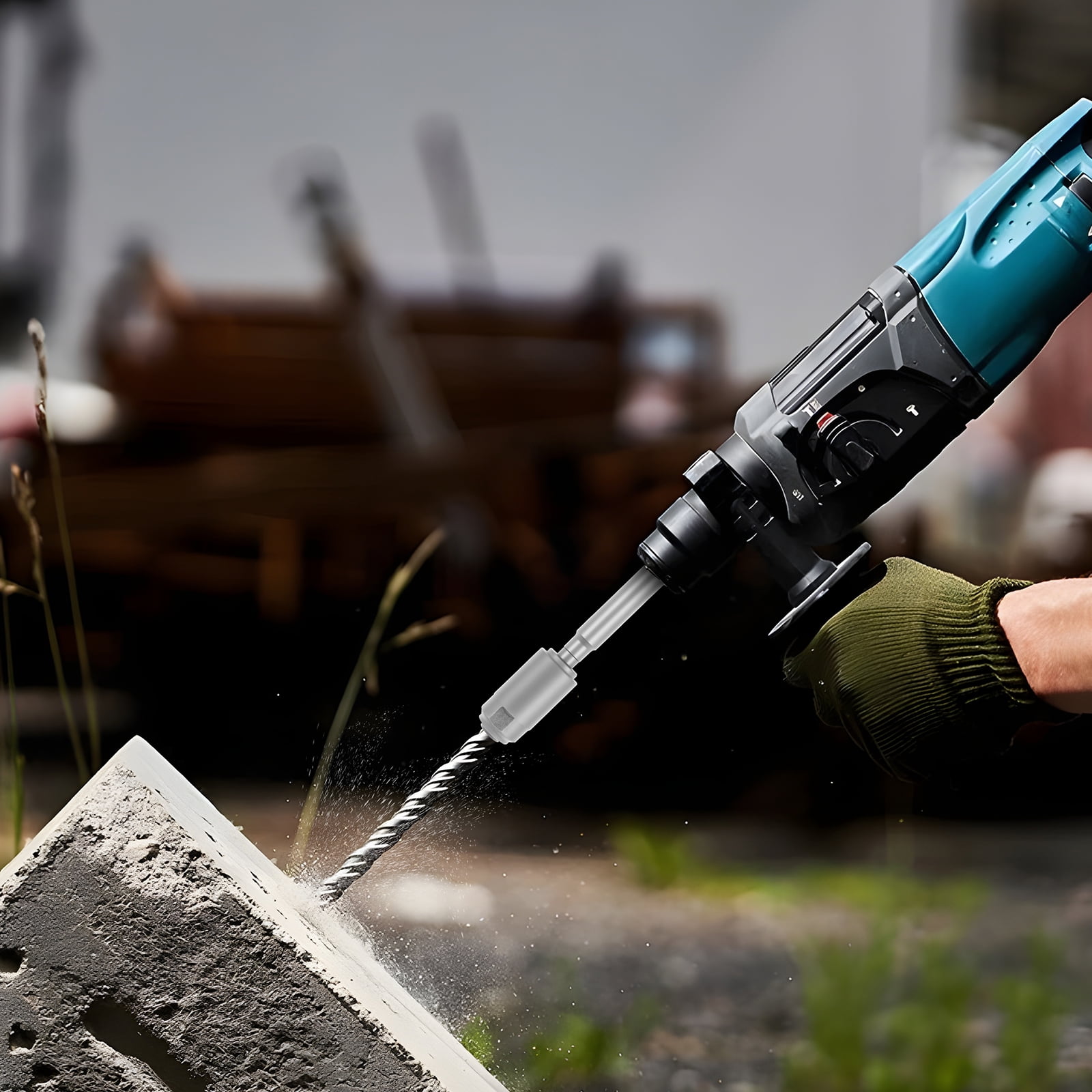 2PCS SDS MAX to SDS Plus Steel Drill Quick Change Converter Compact ...