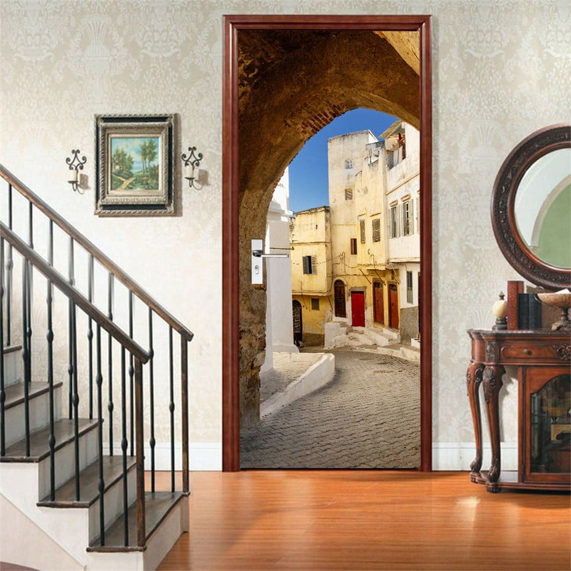 2PCS/SET High Quality Cubic Wallpaper for Door Self-adhesive Waterproof ...