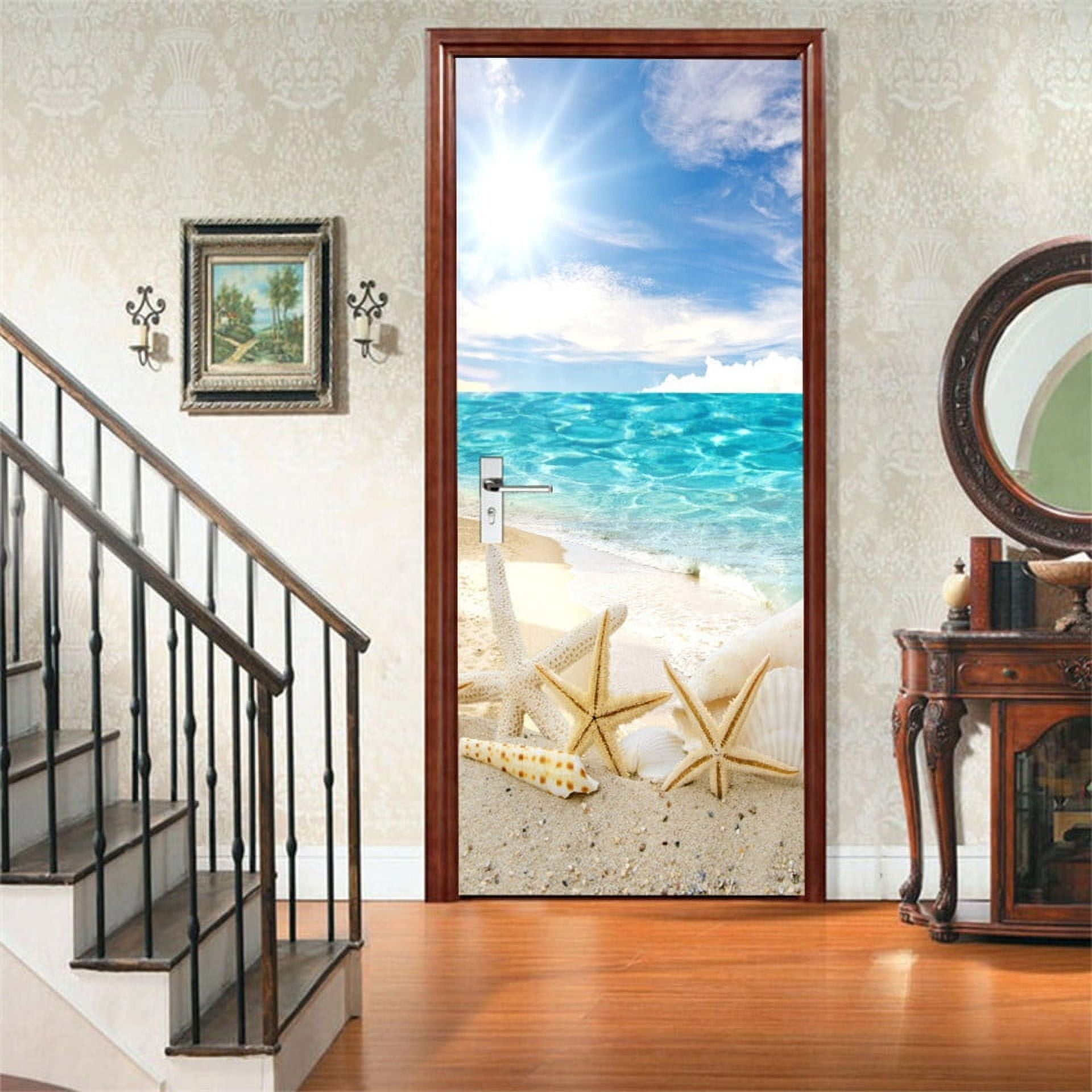 2PCS/SET High Quality Cubic Wallpaper for Door Self-adhesive Waterproof ...