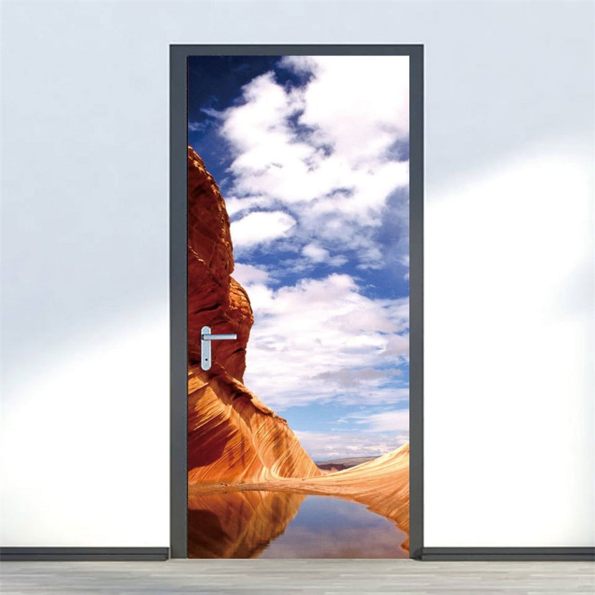 2PCS/SET Luxury Door Sticker Waterproof Removable DIY Peel and Stick ...