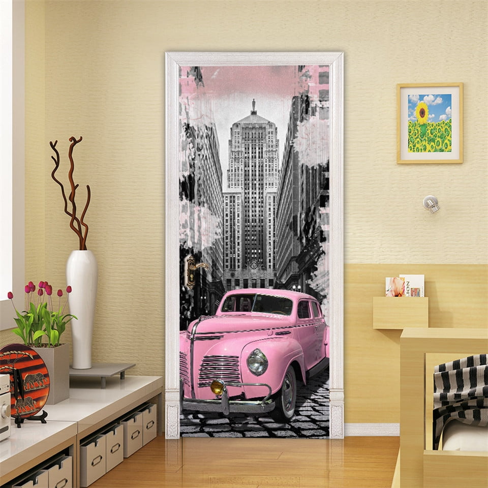 2PCS/SET Retro European Style Stickers on the Doors Vinyl DIY Peel and ...