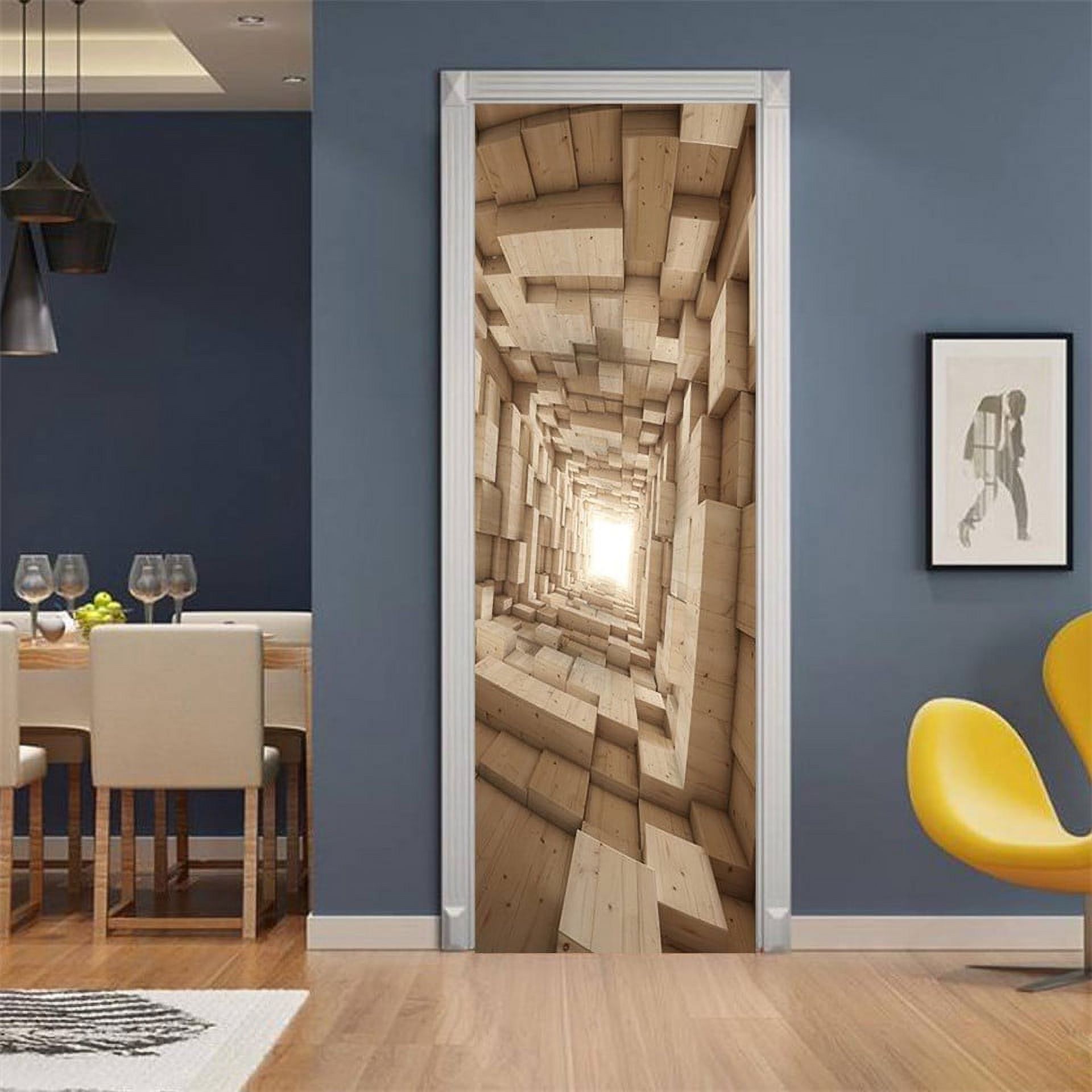 2PCS/SET Retro European Style Stickers on the Doors Vinyl DIY Peel and ...