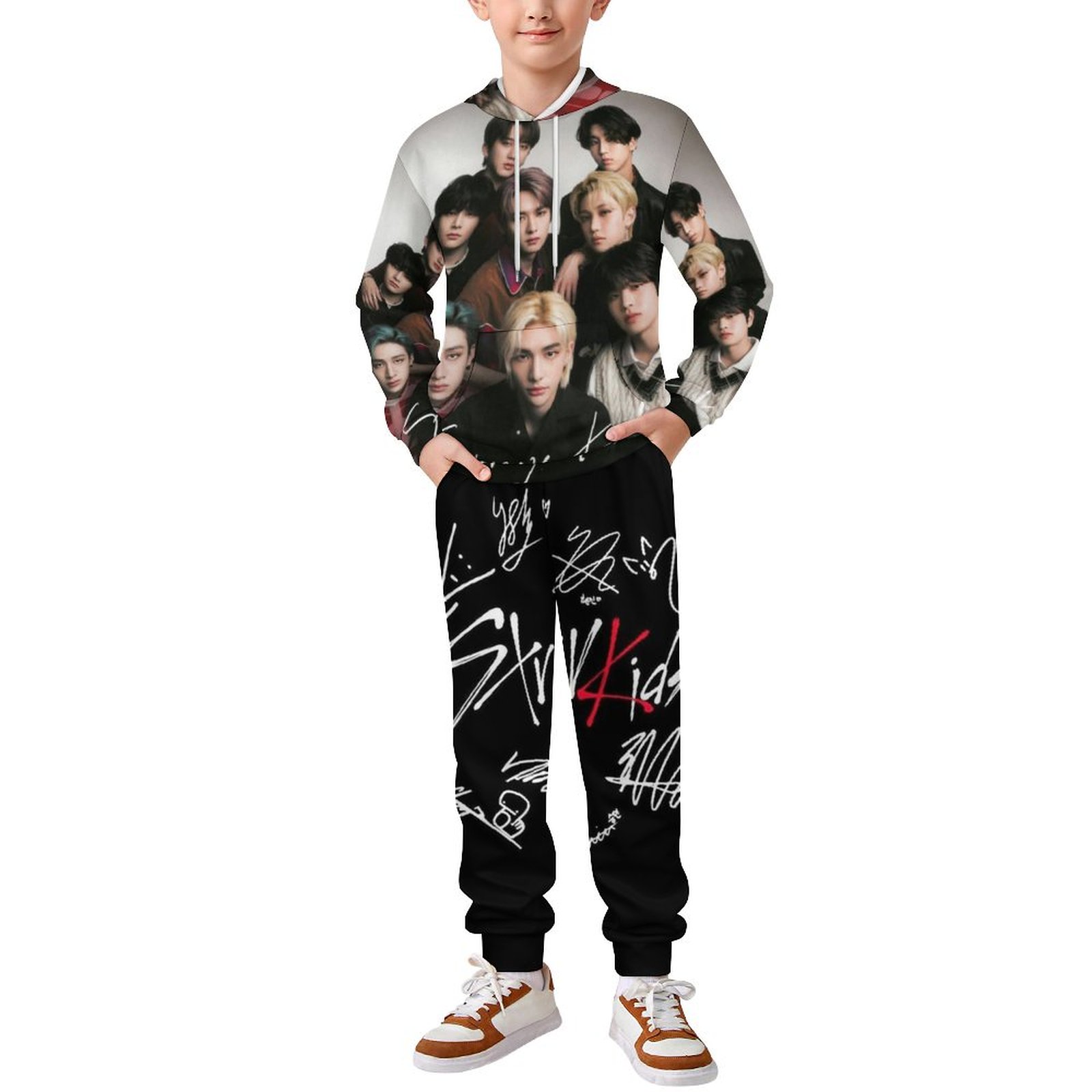 2PCS SKZ Stray Korea Ki-DS Tracksuit Outfit Hoodie Sweatshirt & Jogger ...