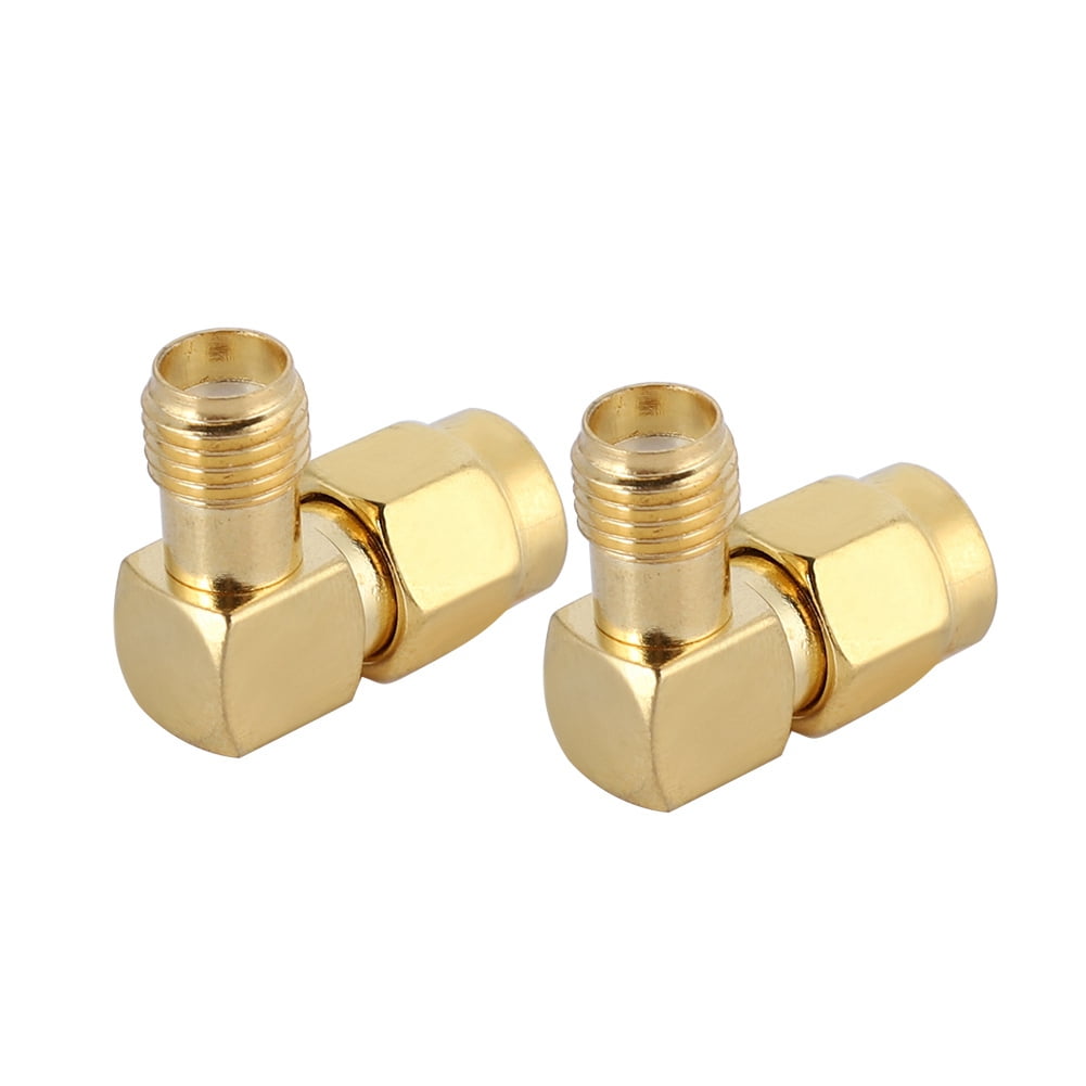 2PCS SMA Female to SMA Male Right angle Adapter RF Coaxial Adapter Converter Connector - Walmart.com