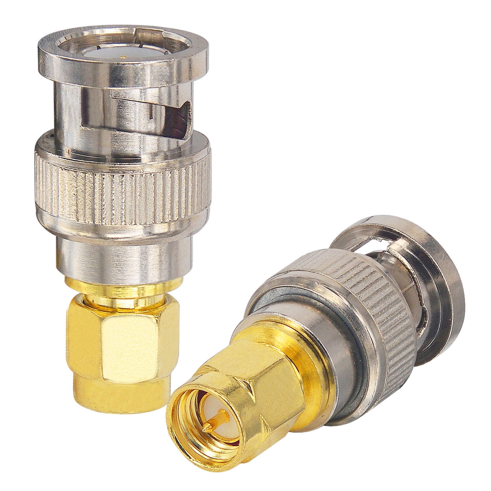 2PCS SMA Male to BNC Male RF Coax Adapter SMA to BNC Connector BNC Male to SMA Male Antenna ...