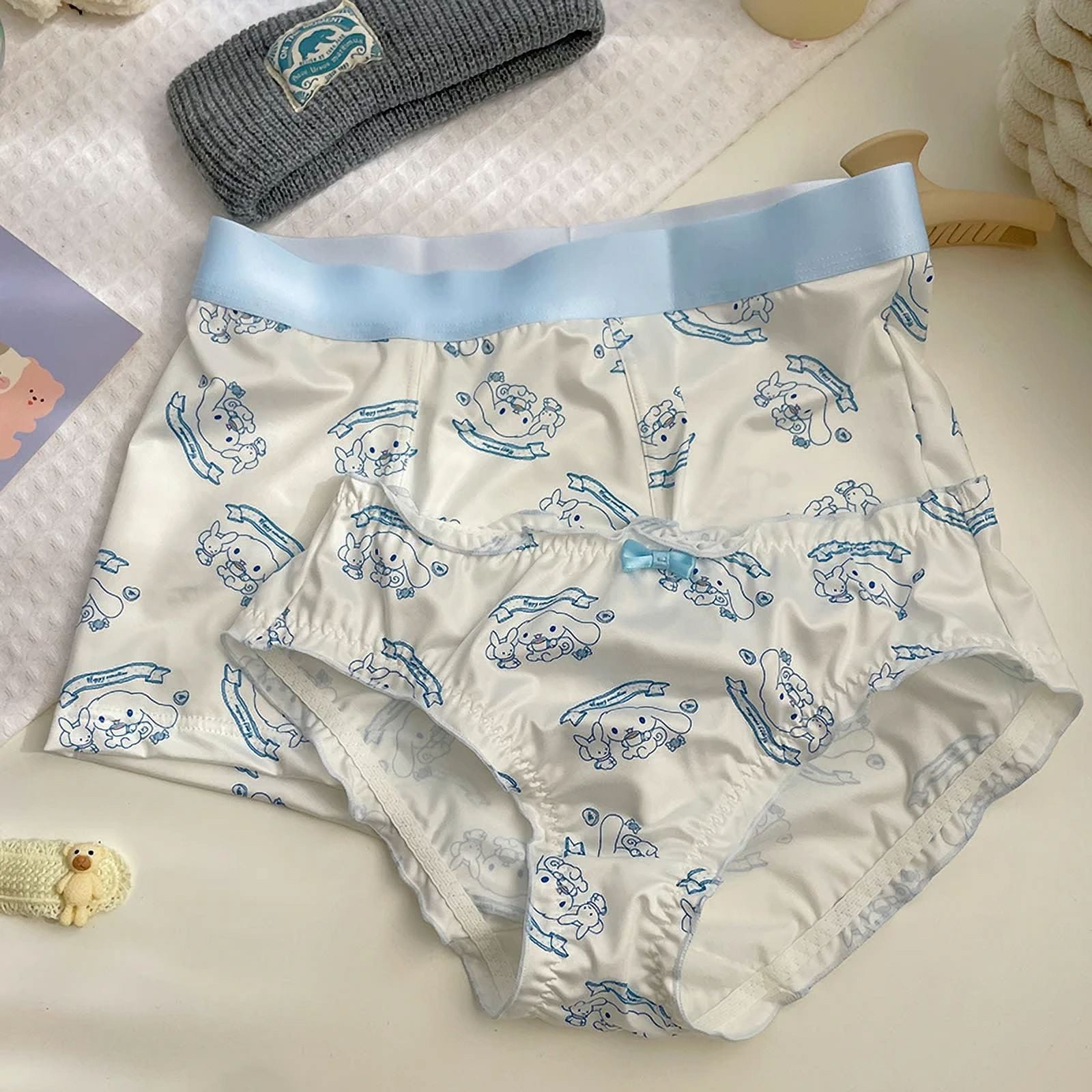 2PCS Sanrio Cinnamoroll Kuromi Mymelody Cartoon Couple Underwear Cute ...