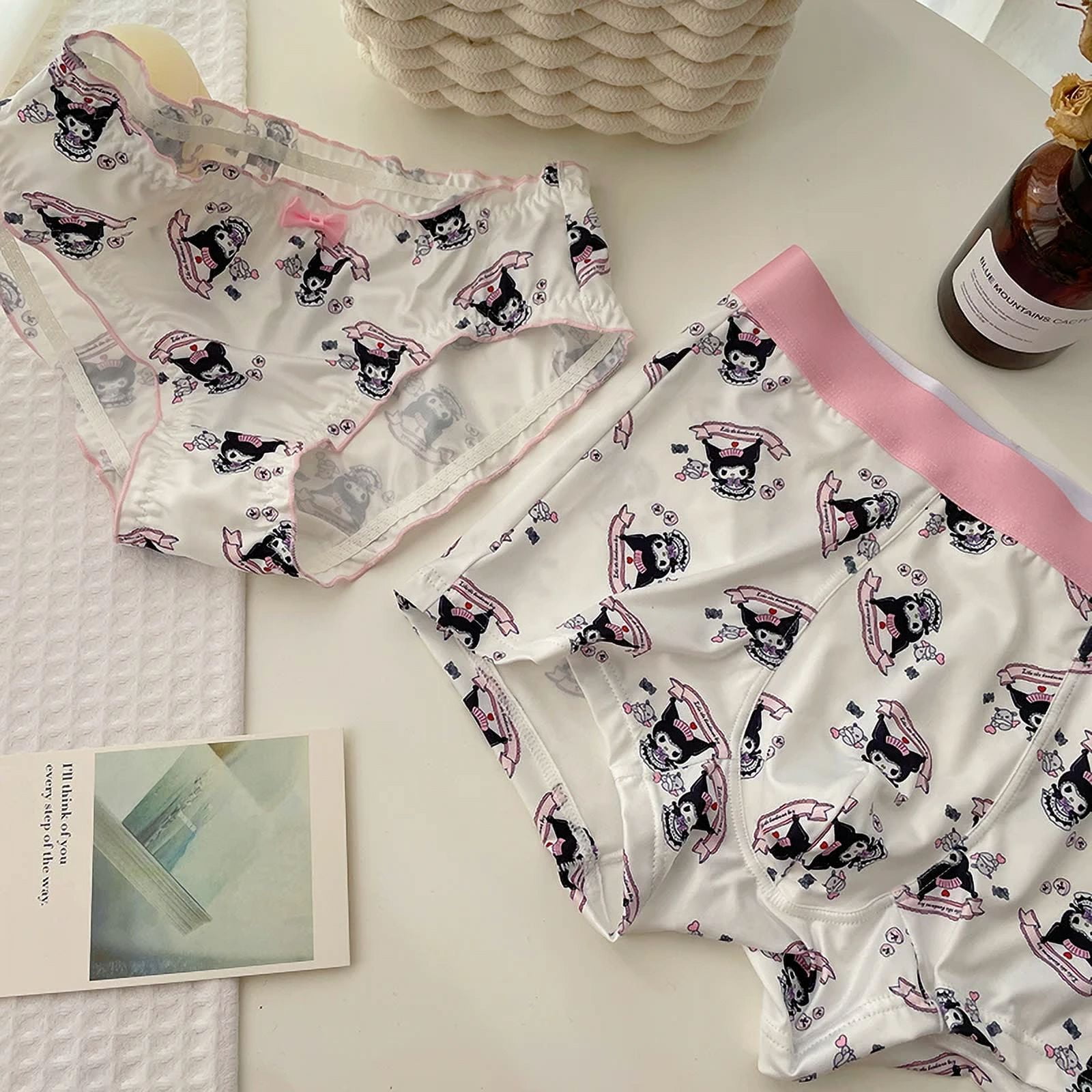 2PCS Sanrio Cinnamoroll Kuromi Mymelody Cartoon Couple Underwear Cute ...