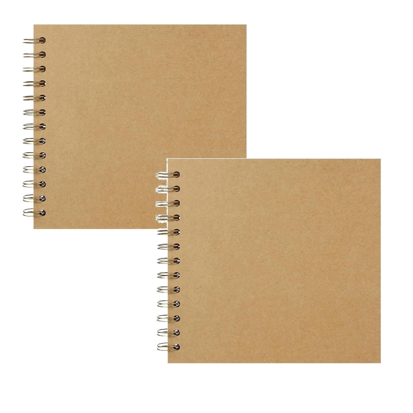 2PCS Scrapbook 7x7 Inch DIY Scrapbook Album Hardcover Kraft Paper Scrap ...