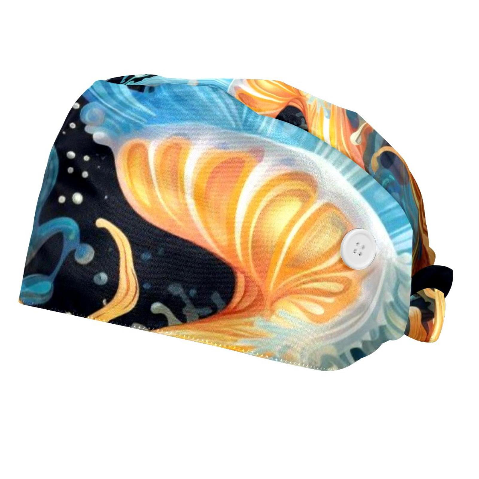 2PCS Sea Slug Working Caps with Button, Adjustable Working Hats for Men ...