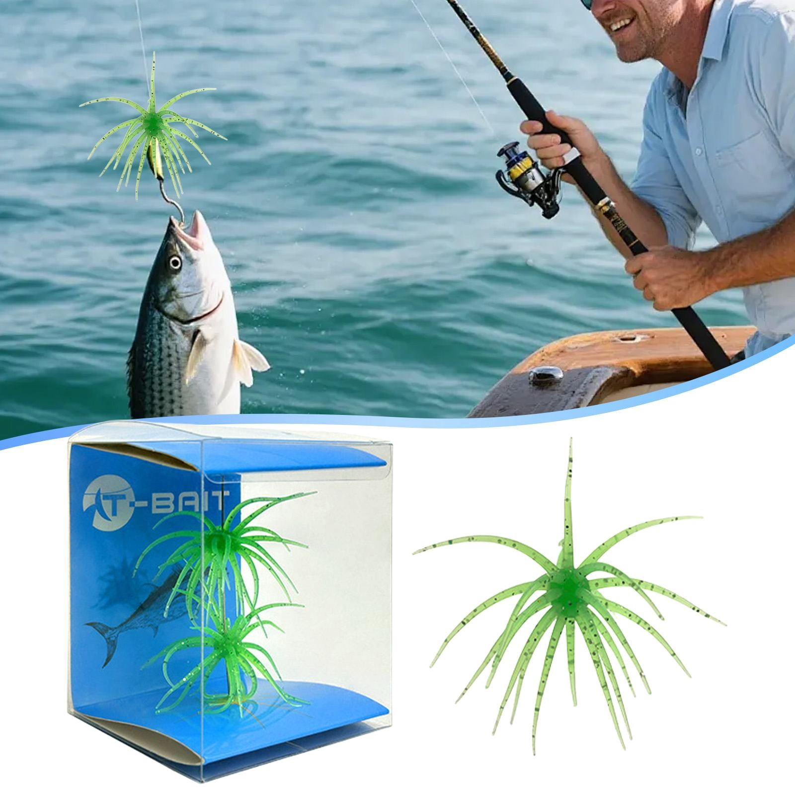 2PCS Sea Urchin Bait, Realistic Fuzzy Dice Fishing Lure for Bass ...