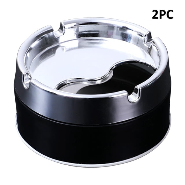 2PCS Sealed Windproof Ashtray,Stainless Steel Ashtrays for Cigarettes ...