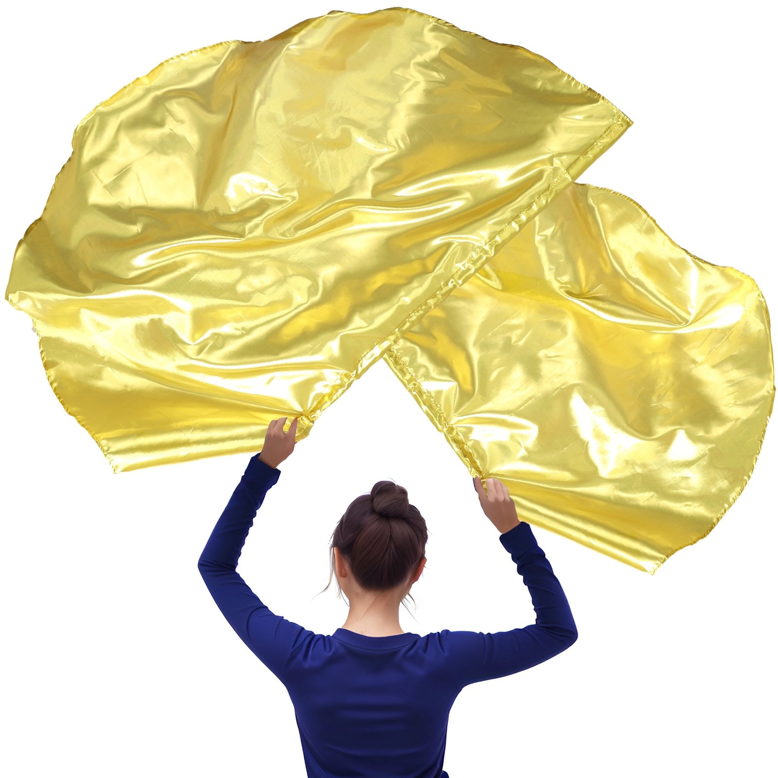 2PCS Semicircle Worship Flags, 53.5" Praise Dance Flags with Scalable ...