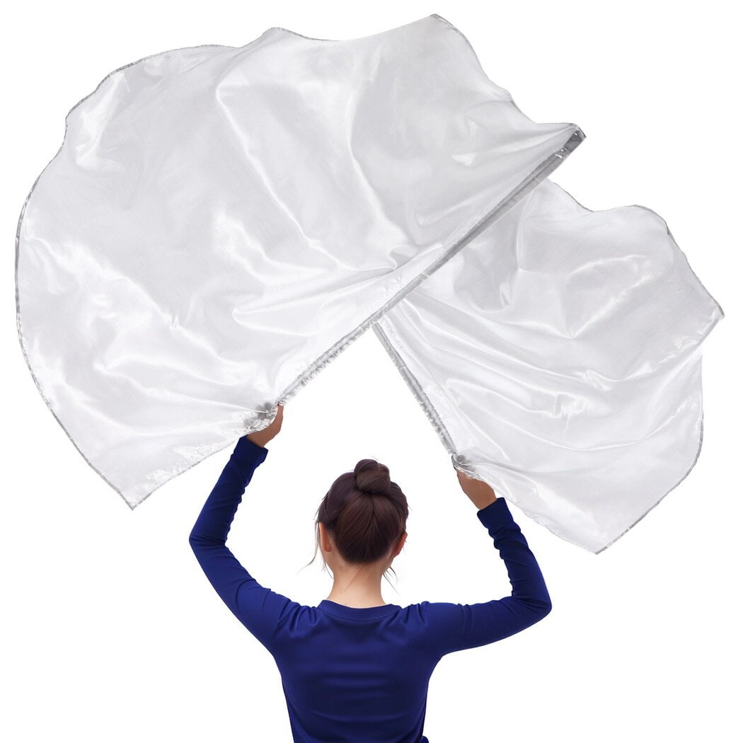 2PCS Semicircle Worship Flags, 53.5" Praise Dance Flags with Scalable ...