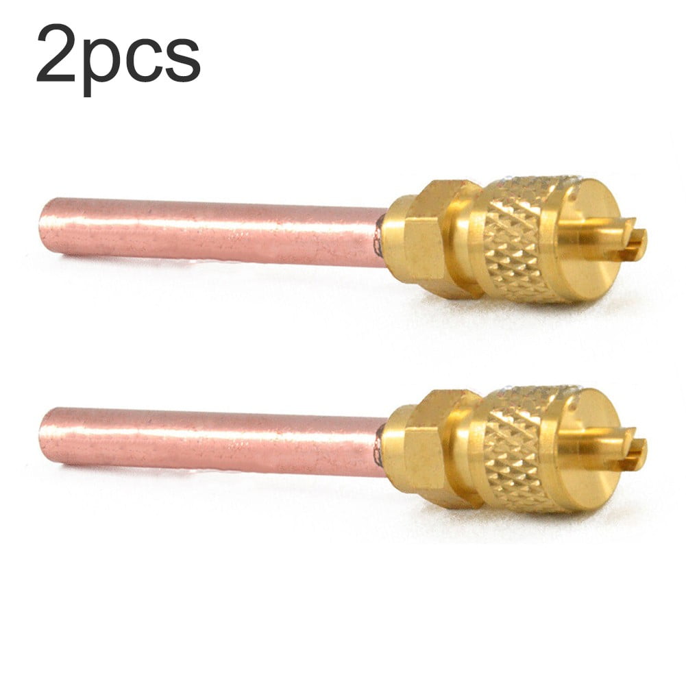 2pcs Service Access Valve 1/4" SAE x 1/4" OD x 78mm Stem Core AC ...