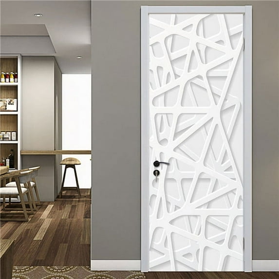 2PCS/Set 3D Creative Door Stickers Self Stick Wallpaper Waterproof DIY ...