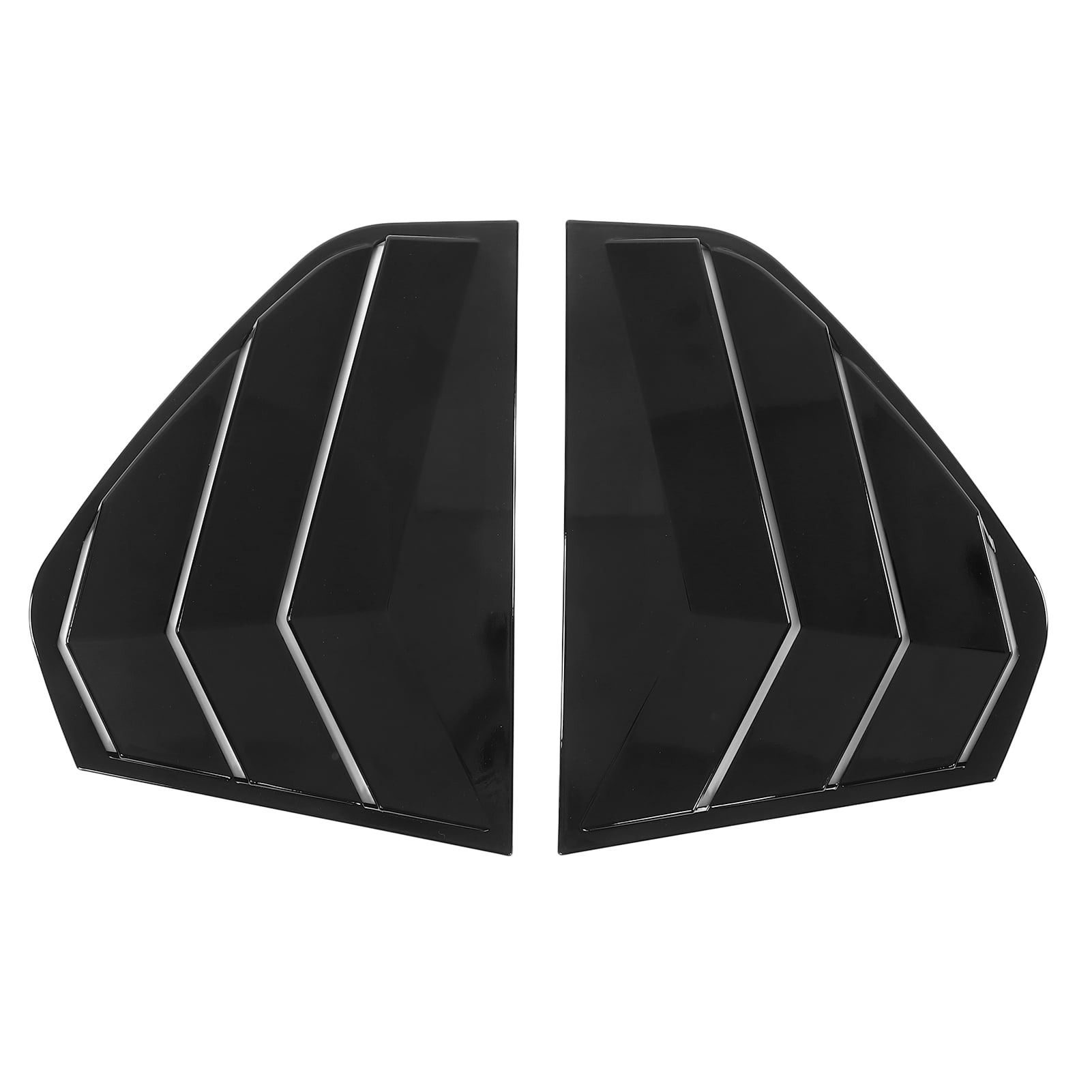 2PCS/Set Car Rear Window Louver Side Vent Cover Stepped Black ...