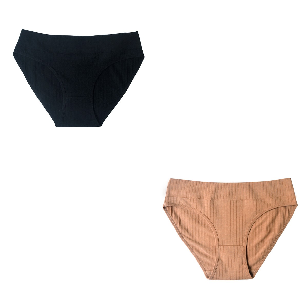 2PCS/Set Cotton Panties Women Low Rise Underwear Solid Color Comfort ...