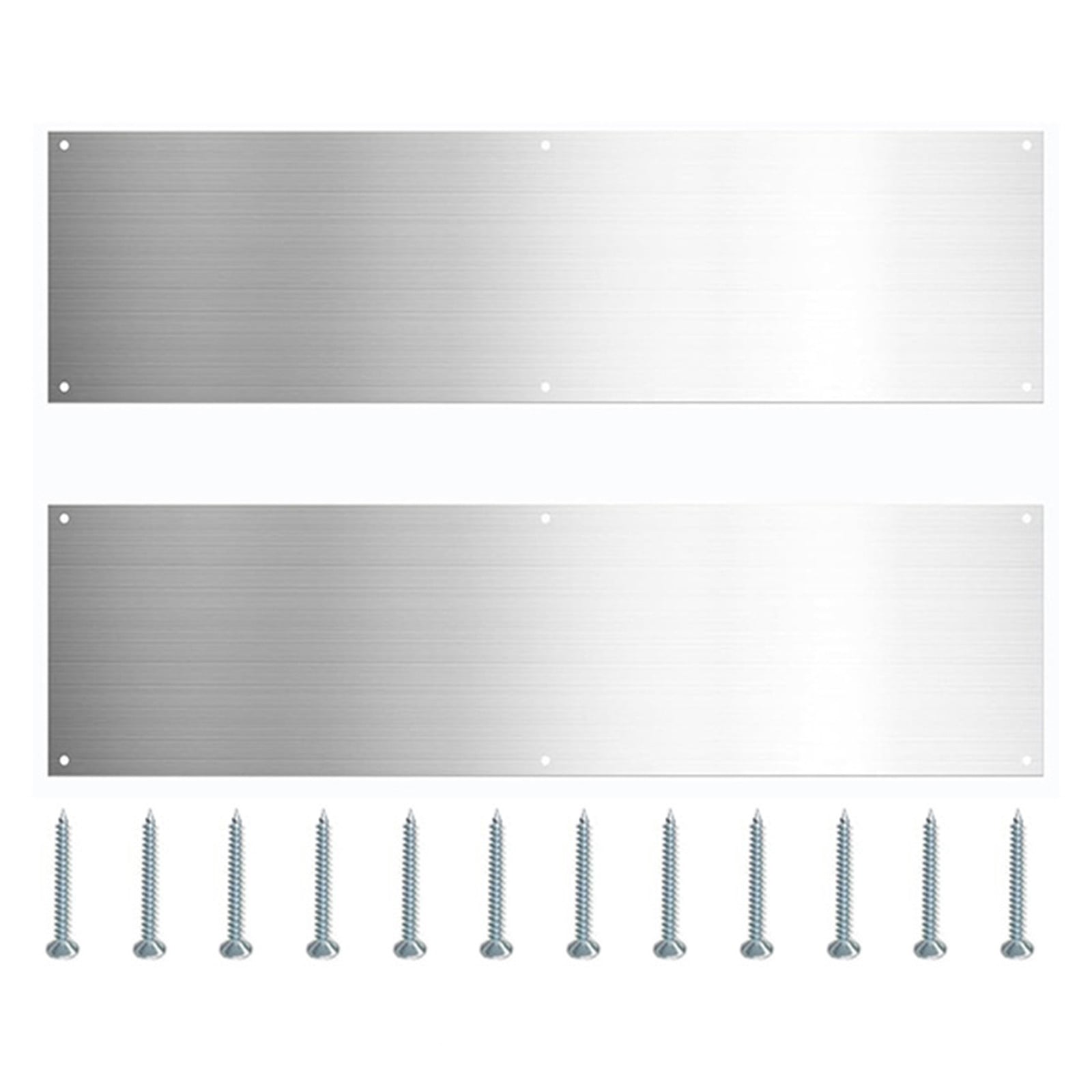 2Pcs/Set Exterior Door Kickplate Stainless Steel Kick Plate Push Plates ...