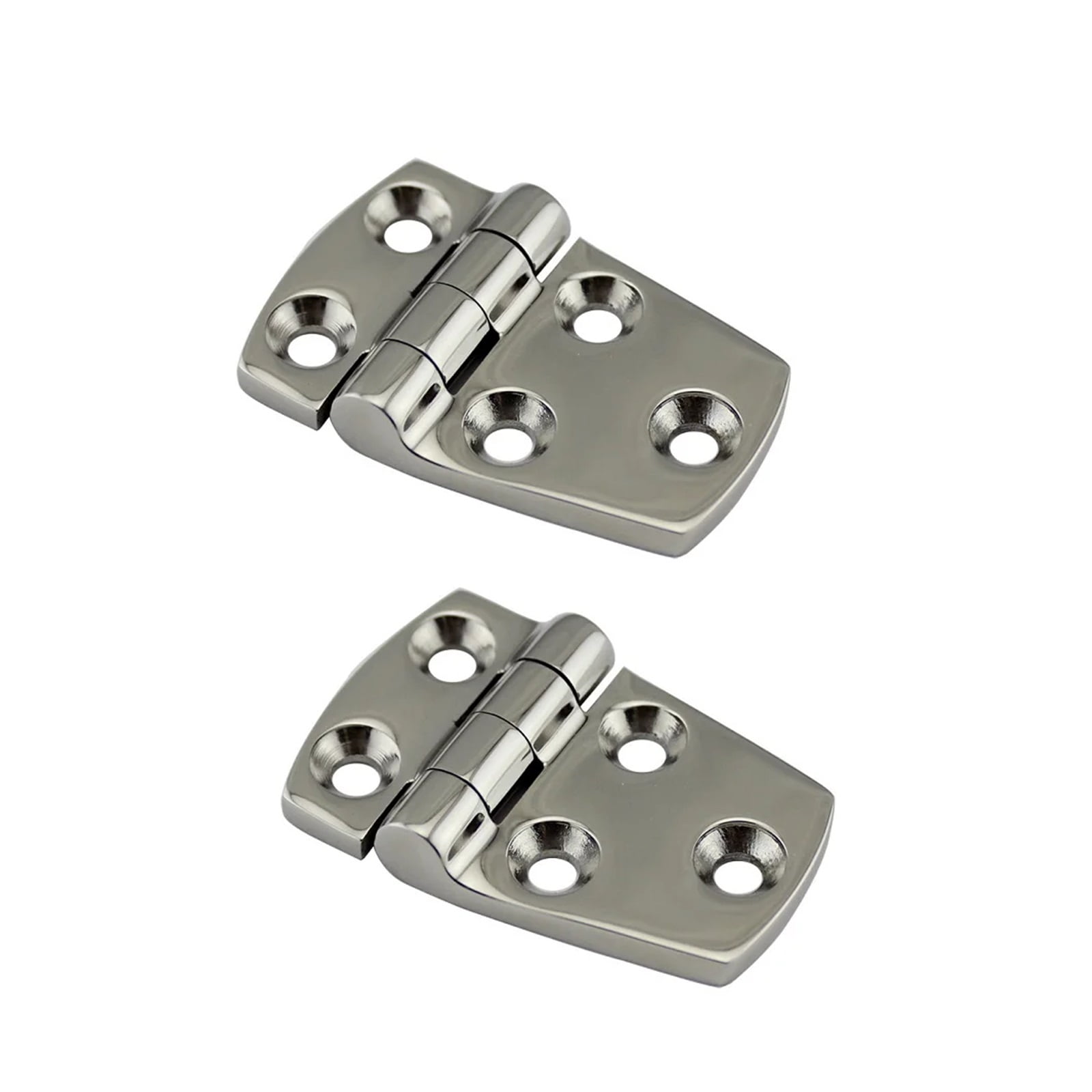 2PCS Short Side Hinges With 5 Holes Stainless Steel 316 57mm 70mm Heavy ...