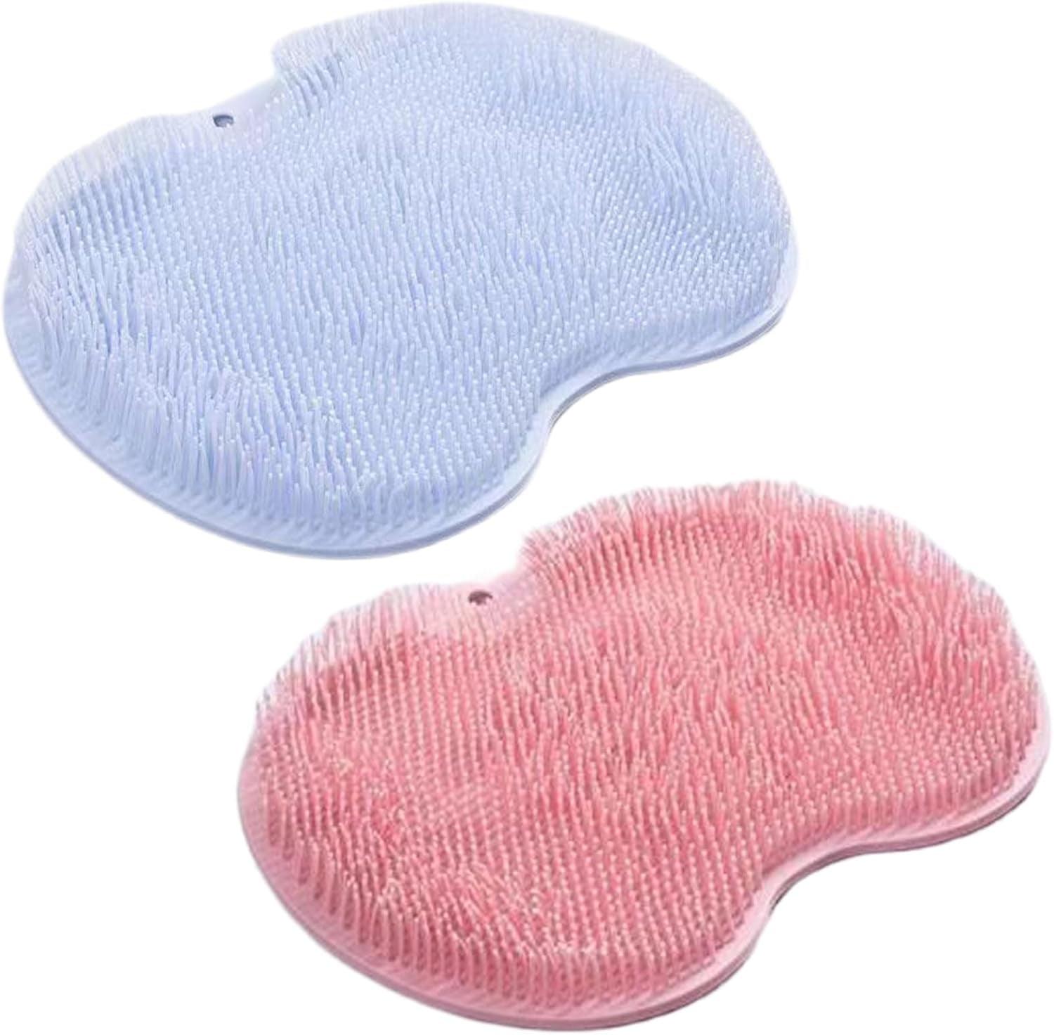 2PCS Shower Foot & Back Scrubber Massage Pad, Shower Back Scrubber Wall ...