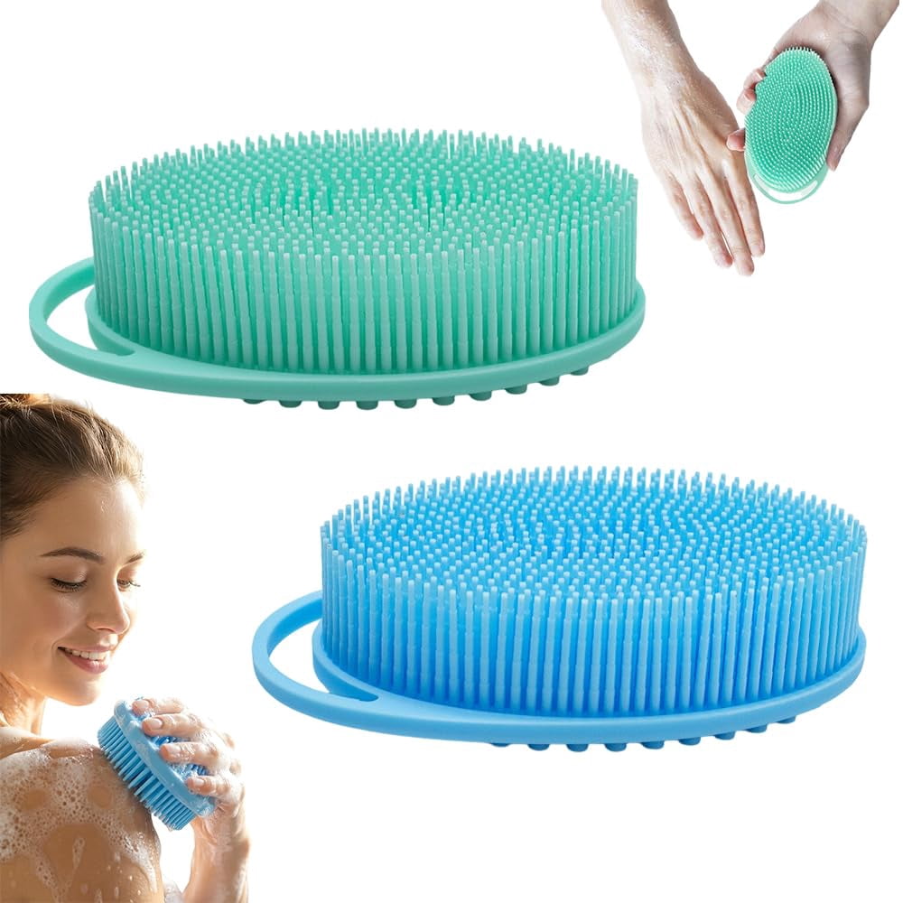 2PCS Silicone Body Scrubber Silicone Bath Scrubber, 2 in 1 Bath and ...