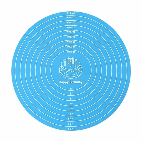 2PCS Silicone Cake Mat, 12 Inch Round Silicone Mat, Cake Mat with ...