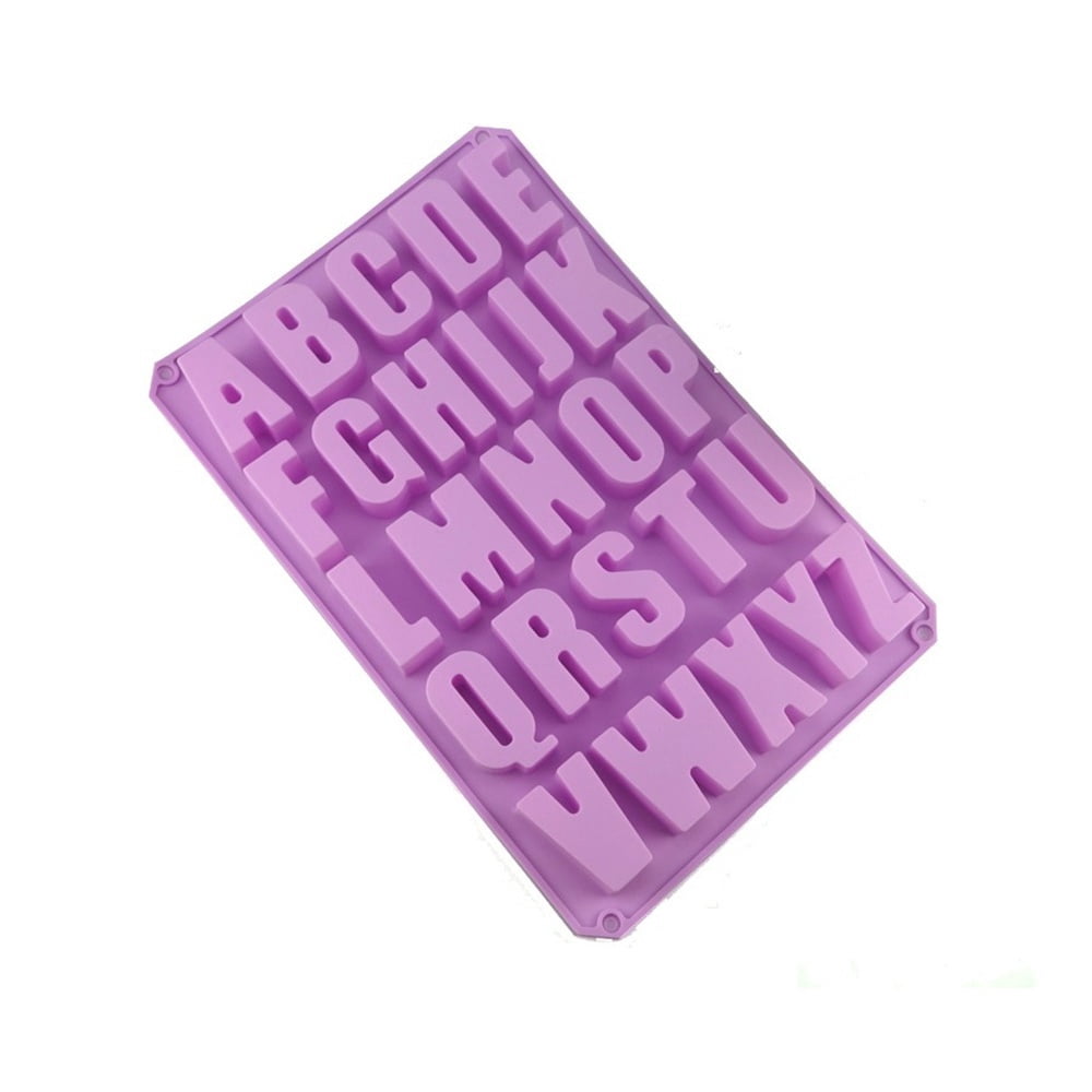 2PCS Silicone Chocolate Mold 26 Letter Number Chocolate Baking Tools ...