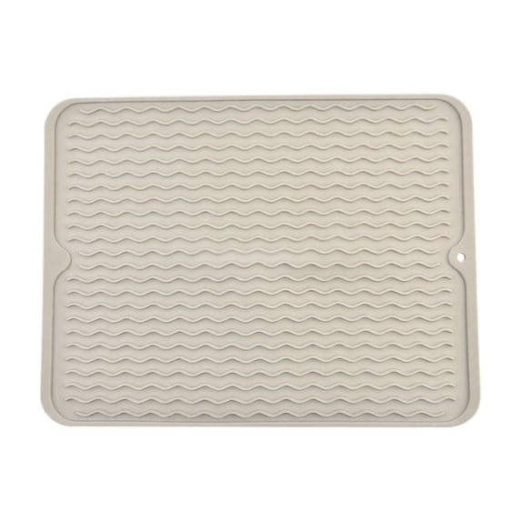 2PCS Silicone Dish Drying Mat, 16x12 inch Heat Resistant Non-Slip Drain ...
