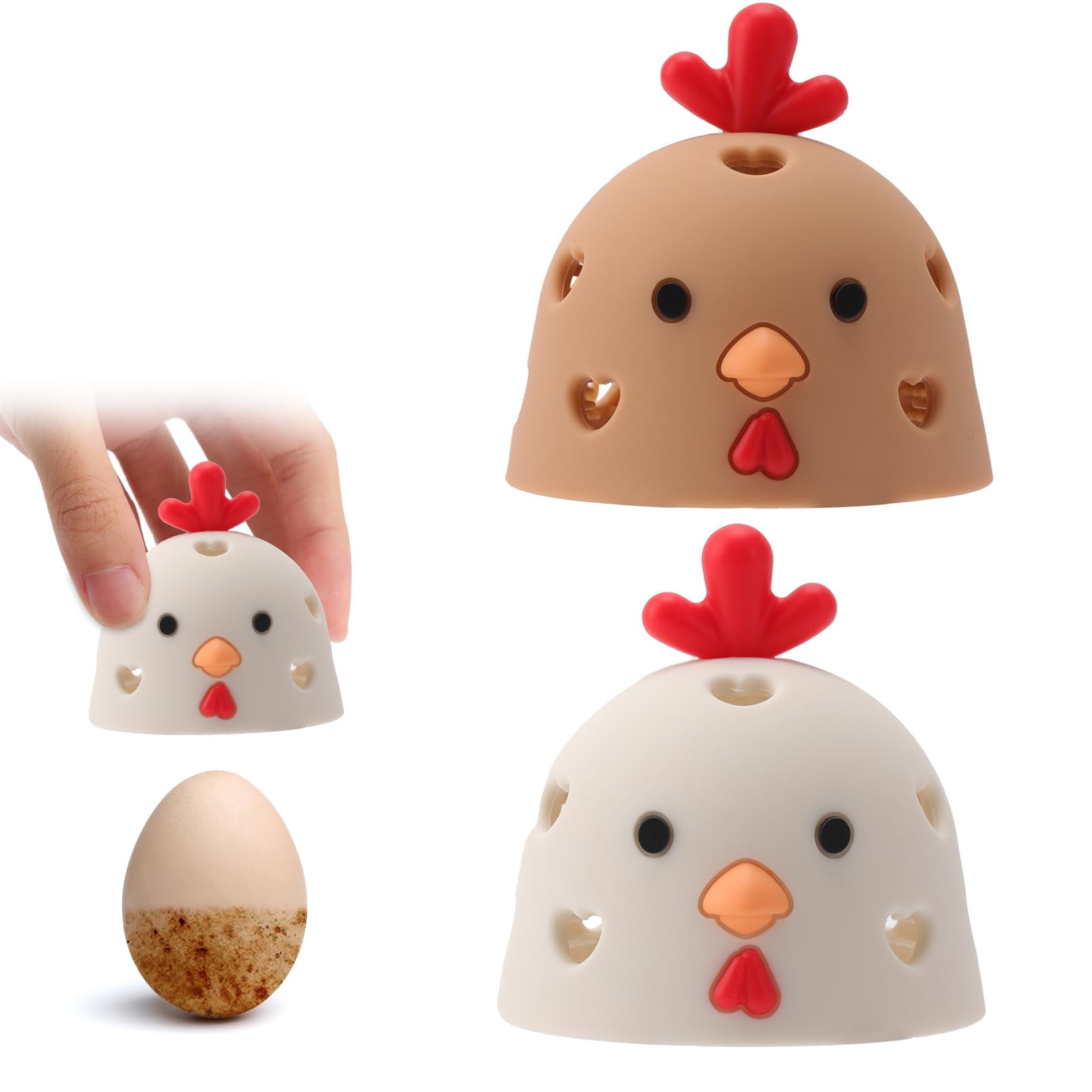 2PCS Silicone Egg Brush Cleaner, Multipurpose Vegetable and Fruit ...