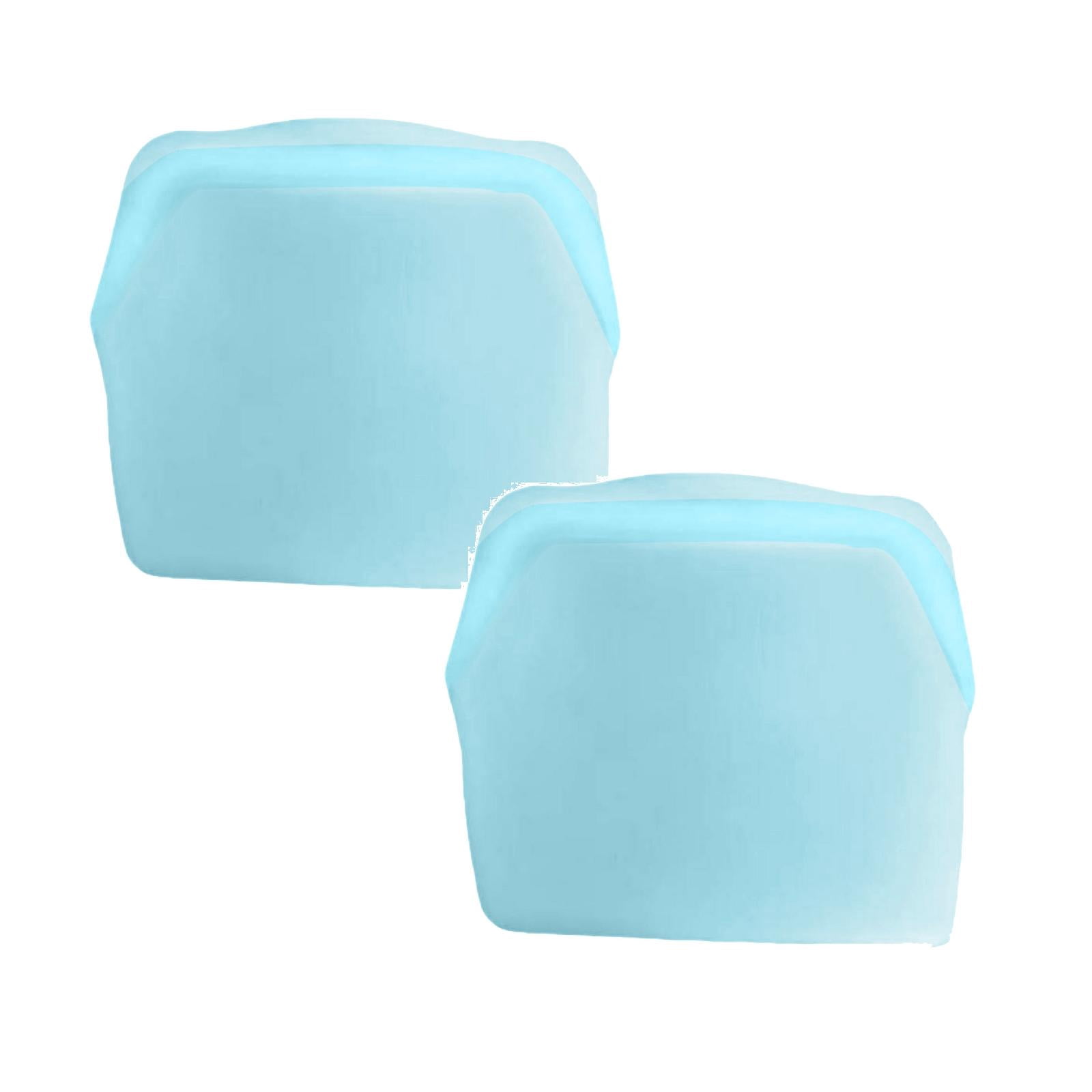 2PCS Silicone Storage Bags Leak Proof Freezer Bags Reusable Silicone ...