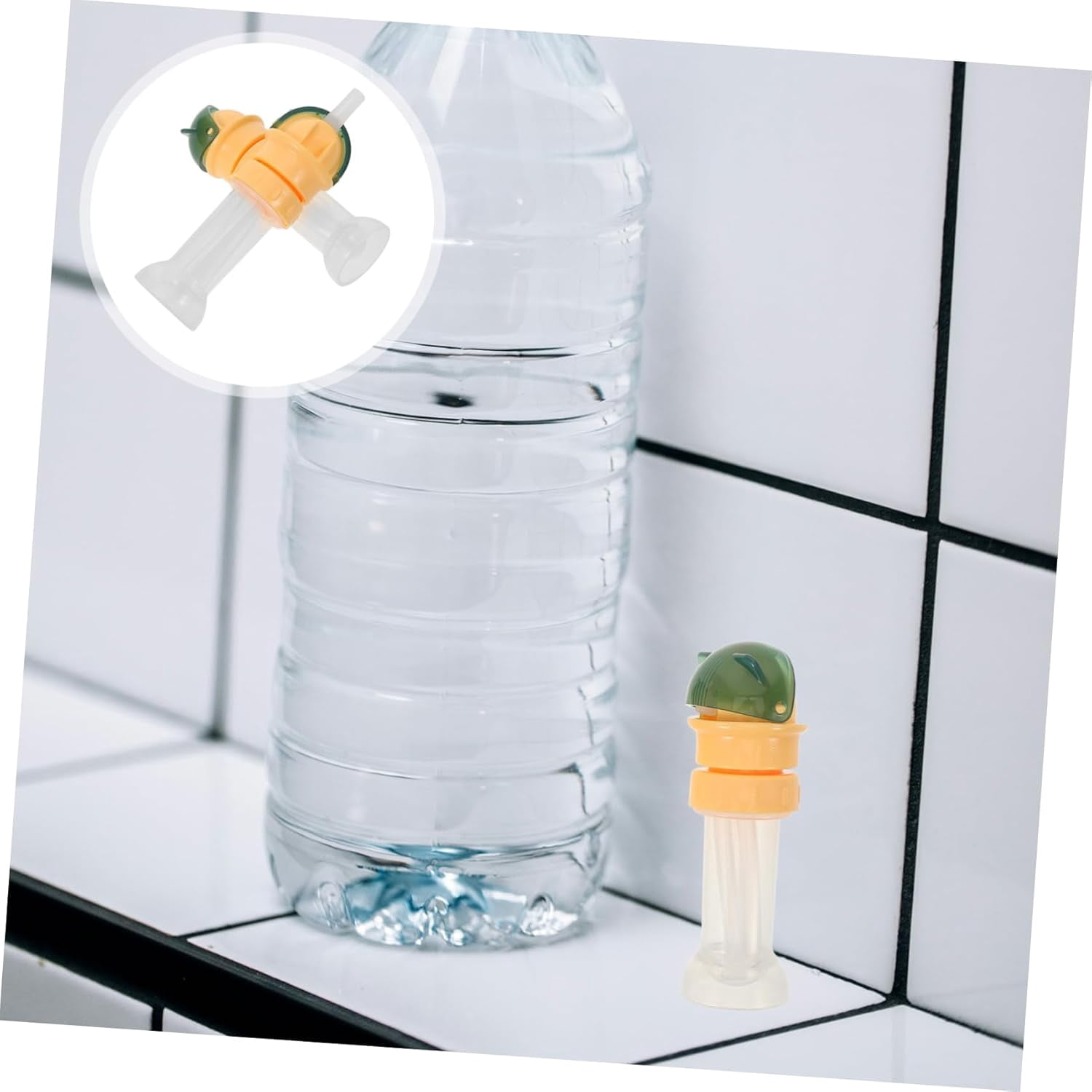 2PCS Silicone Straw Covers, 2-in-1 Water Bottle Straw Cap, Spill-Proof ...