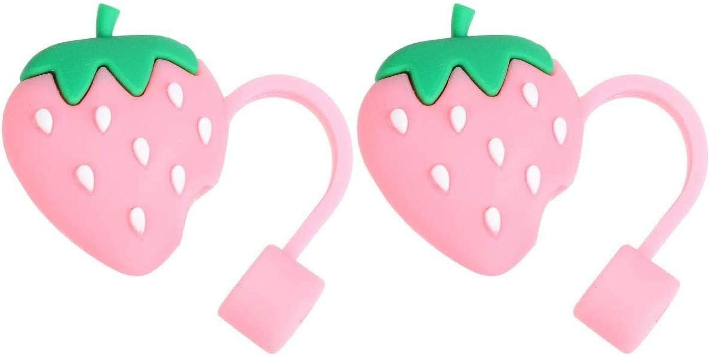 2PCS Silicone Straw Tips Cover Reusable Drinking Straw Tips Lids ...