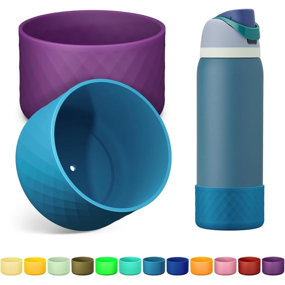2PCS Silicone Water Bottle Boot for Owala 24oz 32oz 40oz, Anti-Slip ...