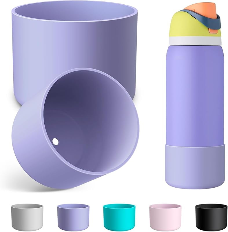 2PCS Silicone Water Bottle Boot for Owala 24oz 32oz 40oz, Anti-Slip ...