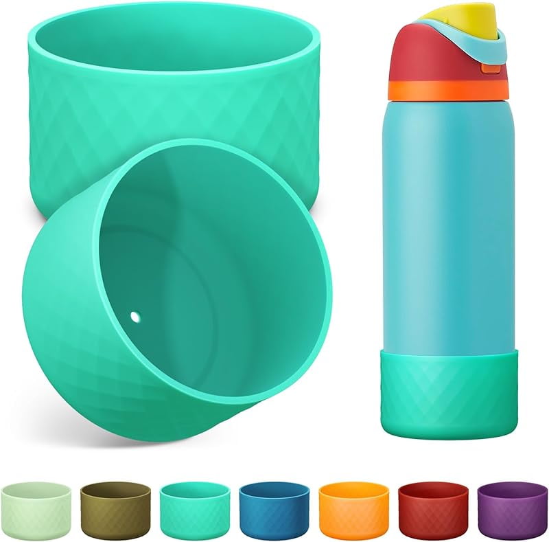 2PCS Silicone Water Bottle Boot for Owala 24oz 32oz 40oz, Anti-Slip ...