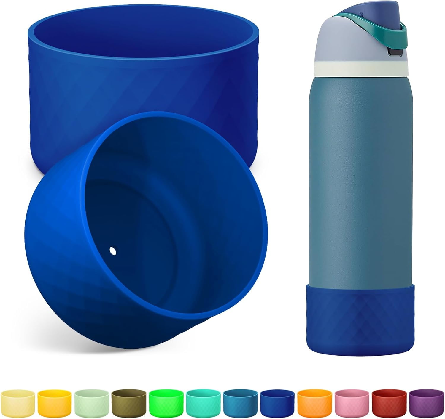 2PCS Silicone Water Bottle Boot for Owala 24oz 32oz 40oz, Anti-Slip ...