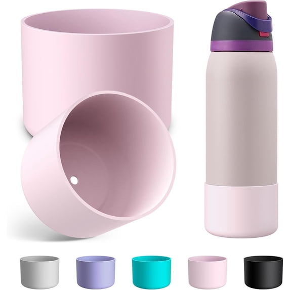 2PCS Silicone Water Bottle Boot for Owala 24oz 32oz 40oz, Anti-Slip ...