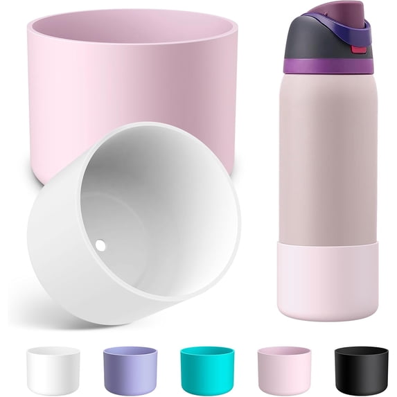 2PCS Silicone Water Bottle Boot for Owala 24oz 32oz 40oz, Anti-Slip ...