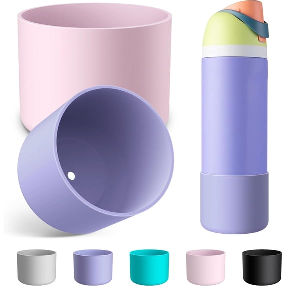 2PCS Silicone Water Bottle Boot for Owala 24oz 32oz 40oz, Anti-Slip ...