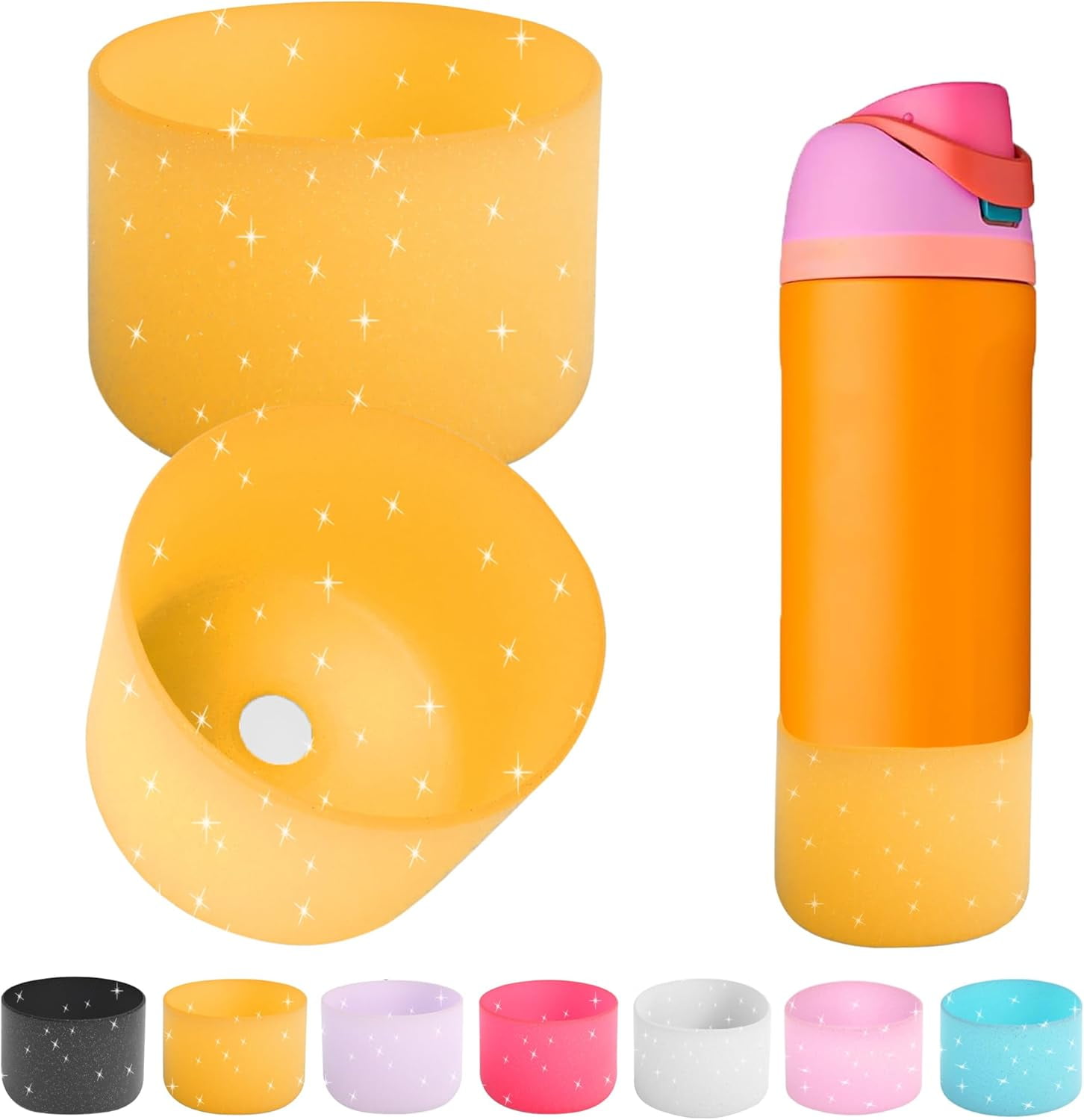 2PCS Silicone Water Bottle Boot for Owala 24oz 32oz 40oz,Anti-Slip ...