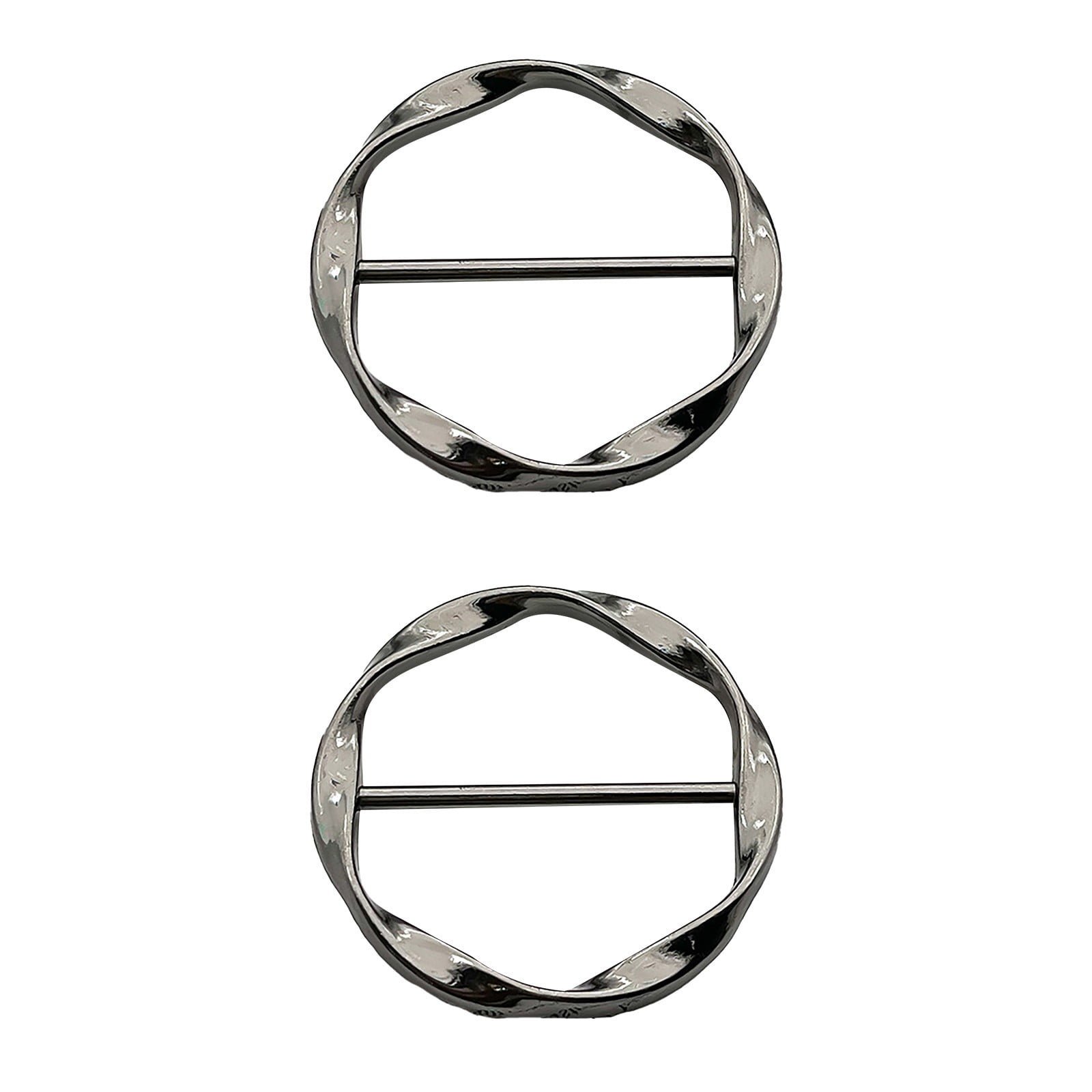 2PCS Silk Scarf Ring Clip, T-shirt Tie Clips, Clothing Ring Wrap Holder ...
