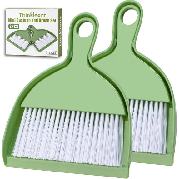 2PCS Small Broom and Dustpan Set, Mini Dust Pan Brush, Hand Whisk for ...