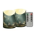 2PCS Small Flameless Candles Lamp Flameless Candles Slanted Candle Lamp ...