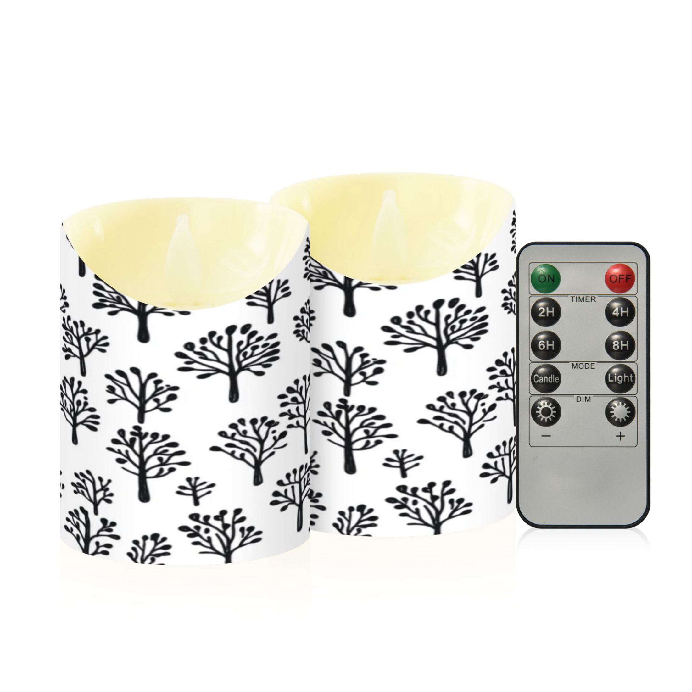 2PCS Small Flameless Candles Lamp Flameless Candles Slanted Candle Lamp ...